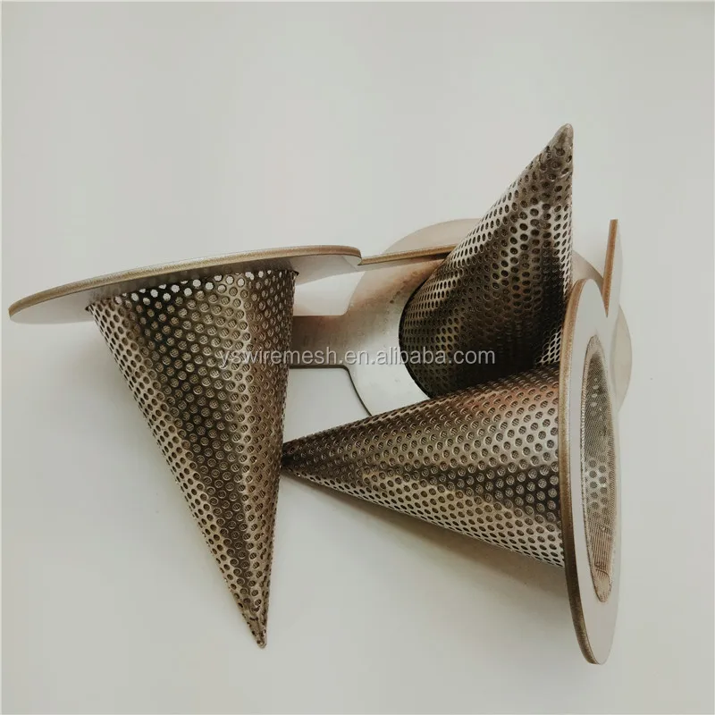 Temporary Cone Type Strainers Stainless Steel Perforated Filter With ...