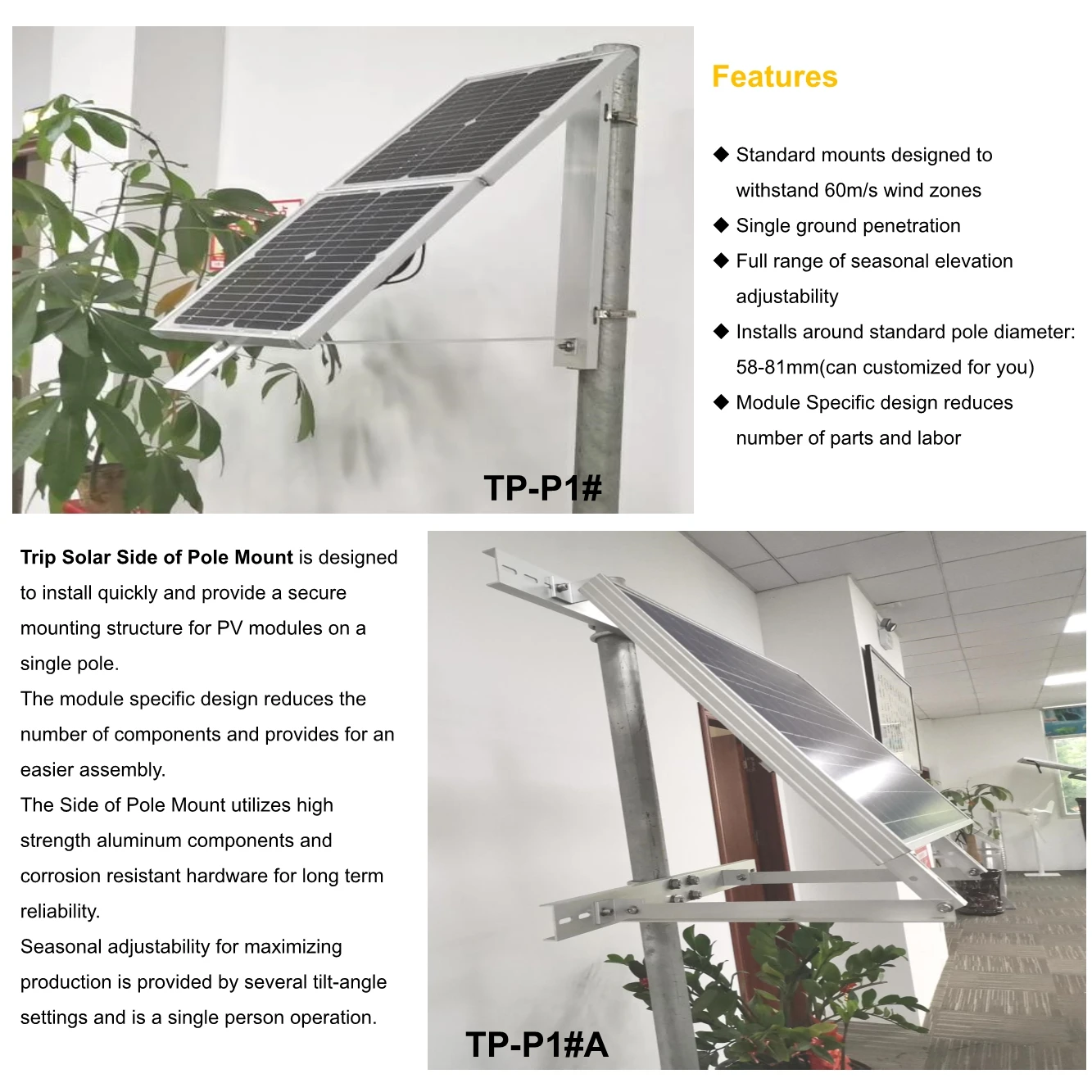 Factory Supply Pole Mount Solar Panel,Solar Panel Pole Mounting System ...
