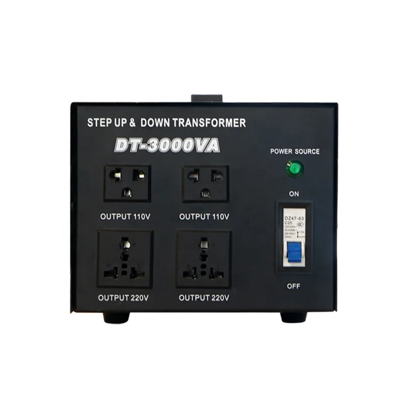 Dt-3000va Step Up/down Transformer/voltage Converter Ac Electric Power ...