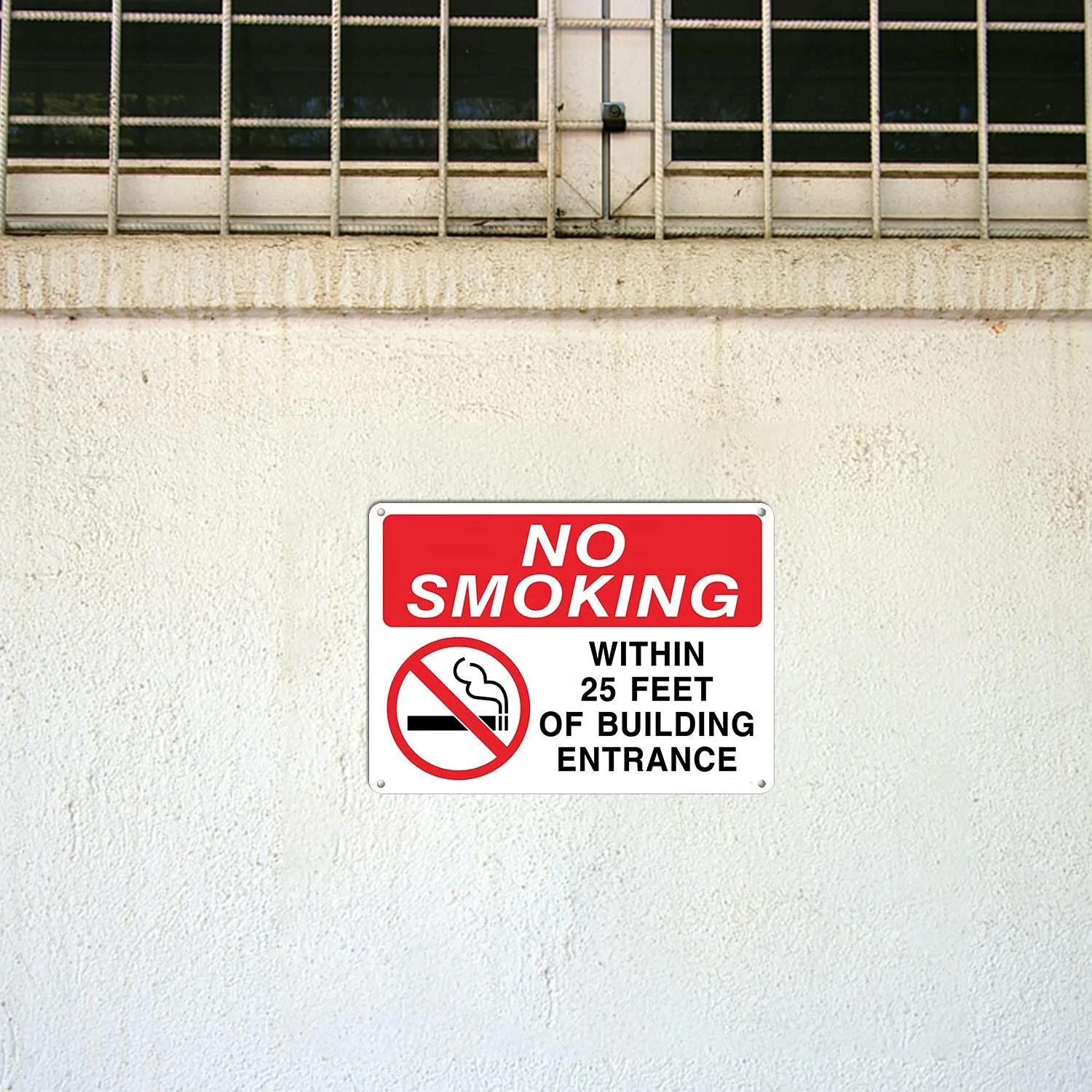 No Smoking Within 25 Feet Of Building Entrance Sign Rust Free Aluminum ...
