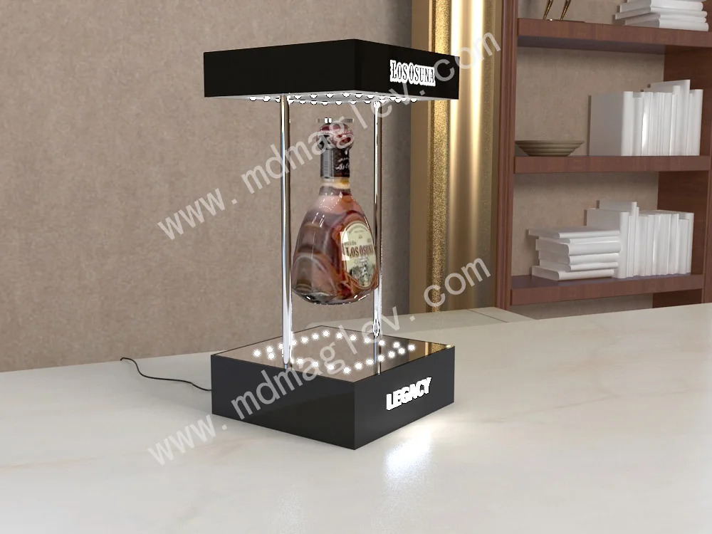 Customized LED Magnetic Floating Wine Bottle Display
