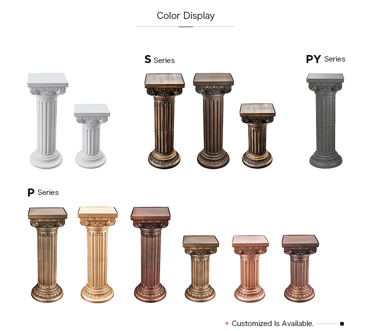 Roman Style Outdoor Garden Decorative Plastic Column For Flower Pot ...