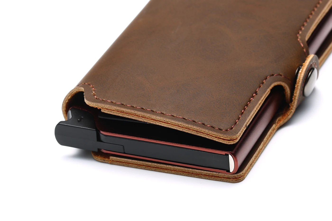 Custom Logo Rfid Metal Aluminum Cards Wallet Push Button Pop Up Credit ...