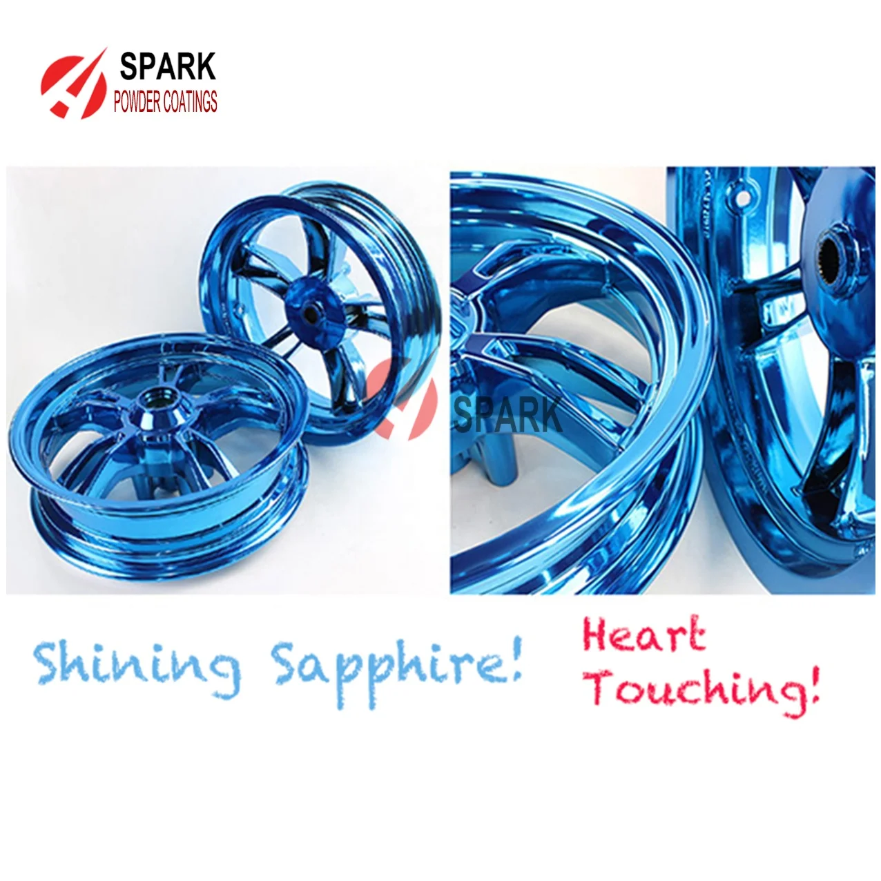 Chrome Blue Effect Powder Coating Illusion - Versatile & Durable