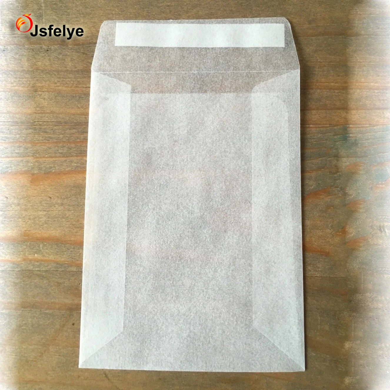 Custom Design Glassine Clear Transparent Peel and Seal Envelope