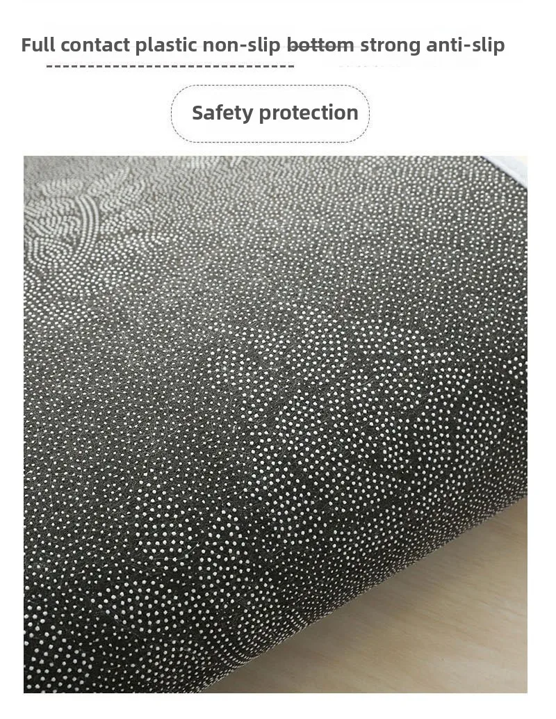 Modern Thick Plush Bathroom Entrance Mat Machine Washable Non-Slip and ...