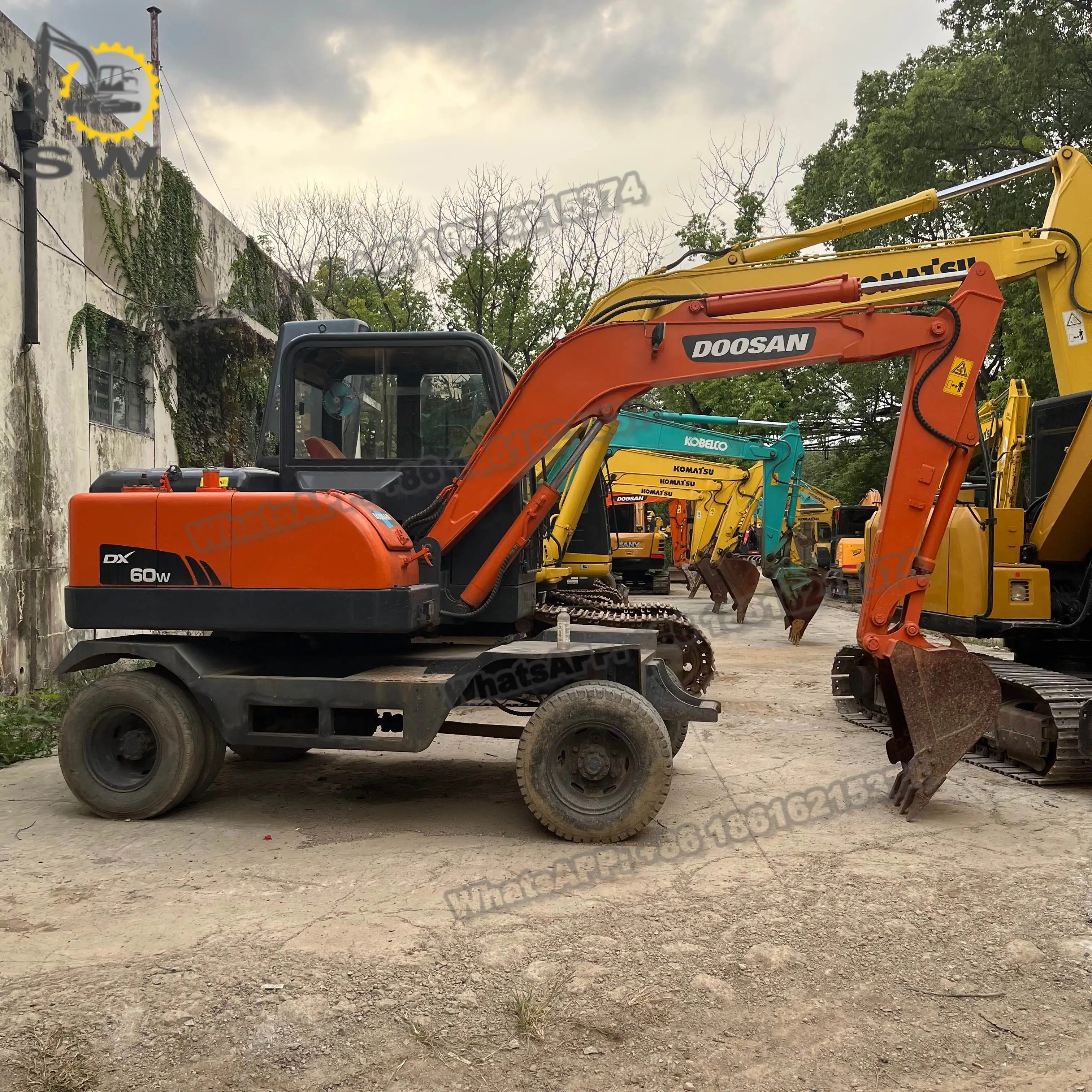 Doosan Dx60 Excavator Machine Used Wheel Excavator Dh60 Dx55 Dx80 With ...