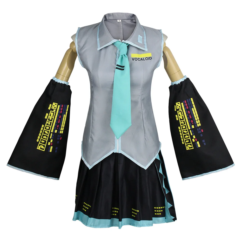 Anime Cosplay Costume For Woman Costume Halloween Mikus Patent Leather Costume Dress Men Ladies