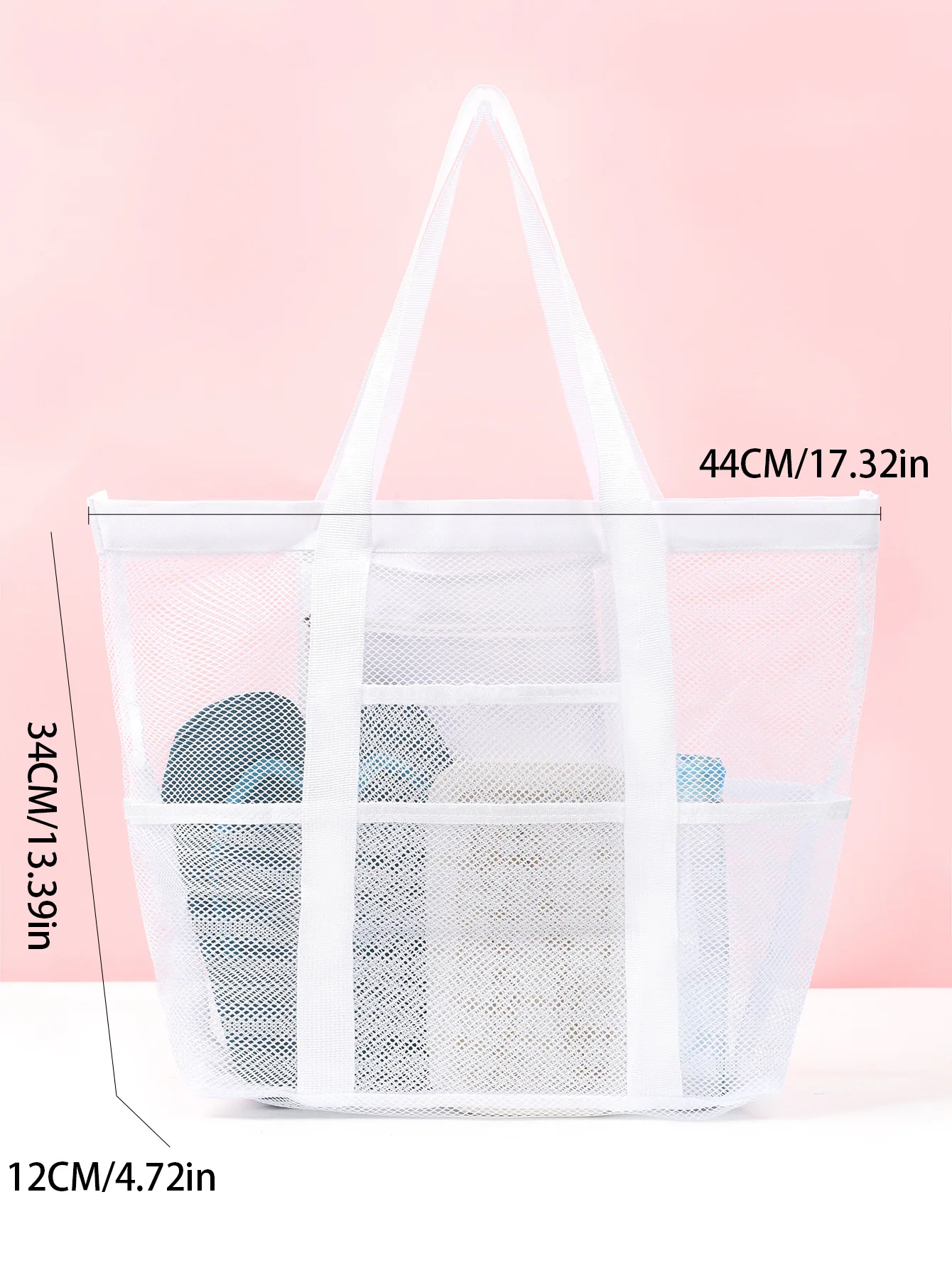 Fashionable Portable Mesh Beach Bag for Women Large Waterproof Sand ...