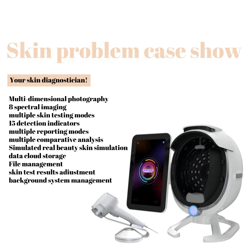 AI Intelligent 3d Skin Scanner Skin Analyzer Machine Facial Woods Lamp ...