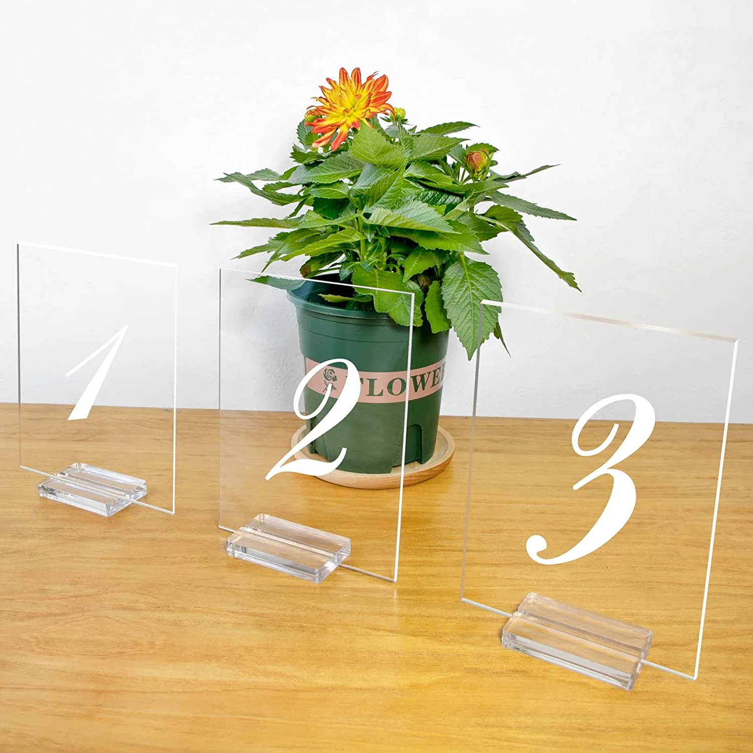 Clear Acrylic Wedding Sign Holders - Eco-Friendly & Stylish