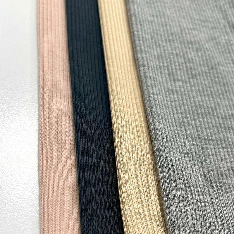 Modal Spandex Ribbed Fabrics 250gsm For Women's Intimates Clothing ...
