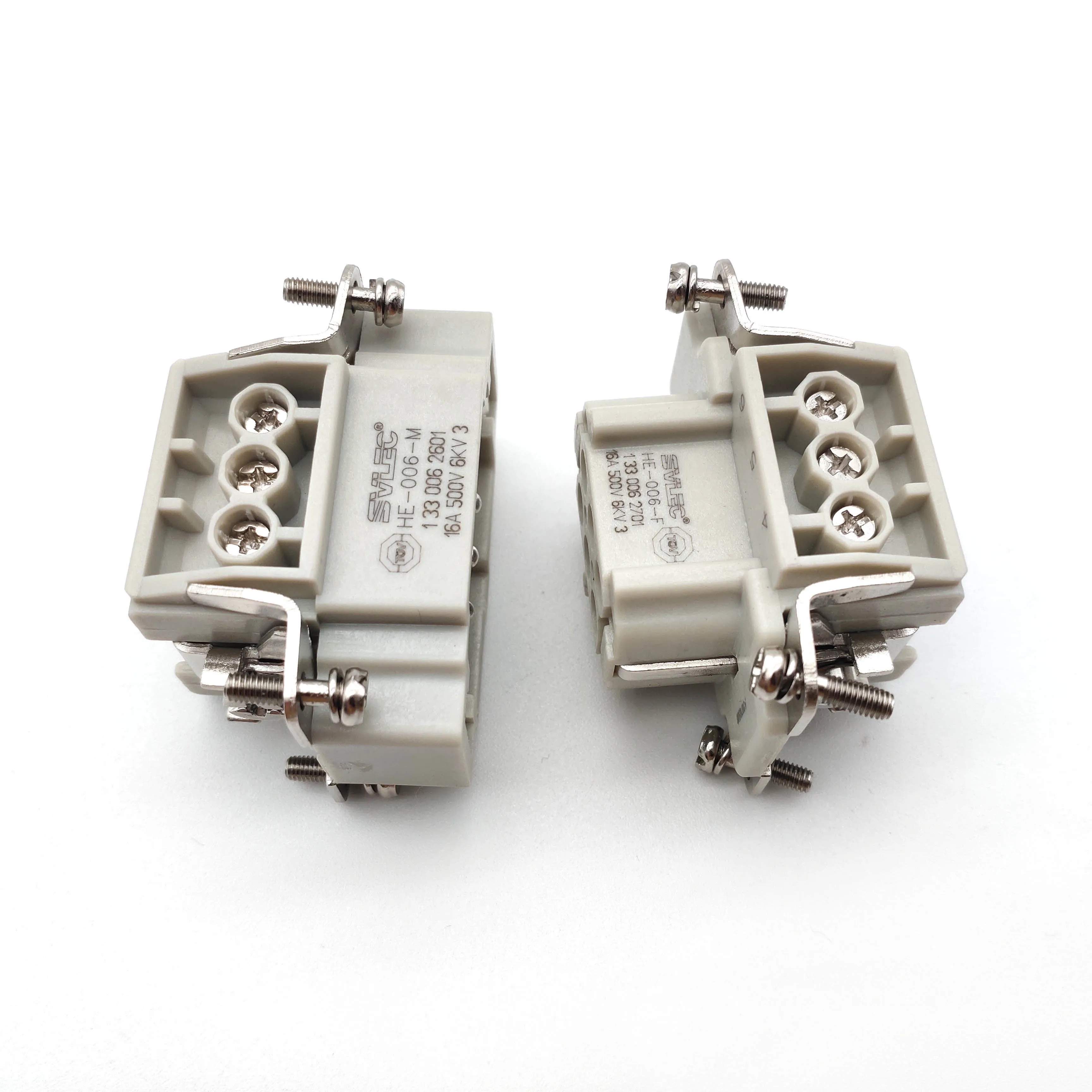 Gold Plate Contacts Screw Terminal Hdc 500v 16a 6 Pin He-006 Heavy Duty ...