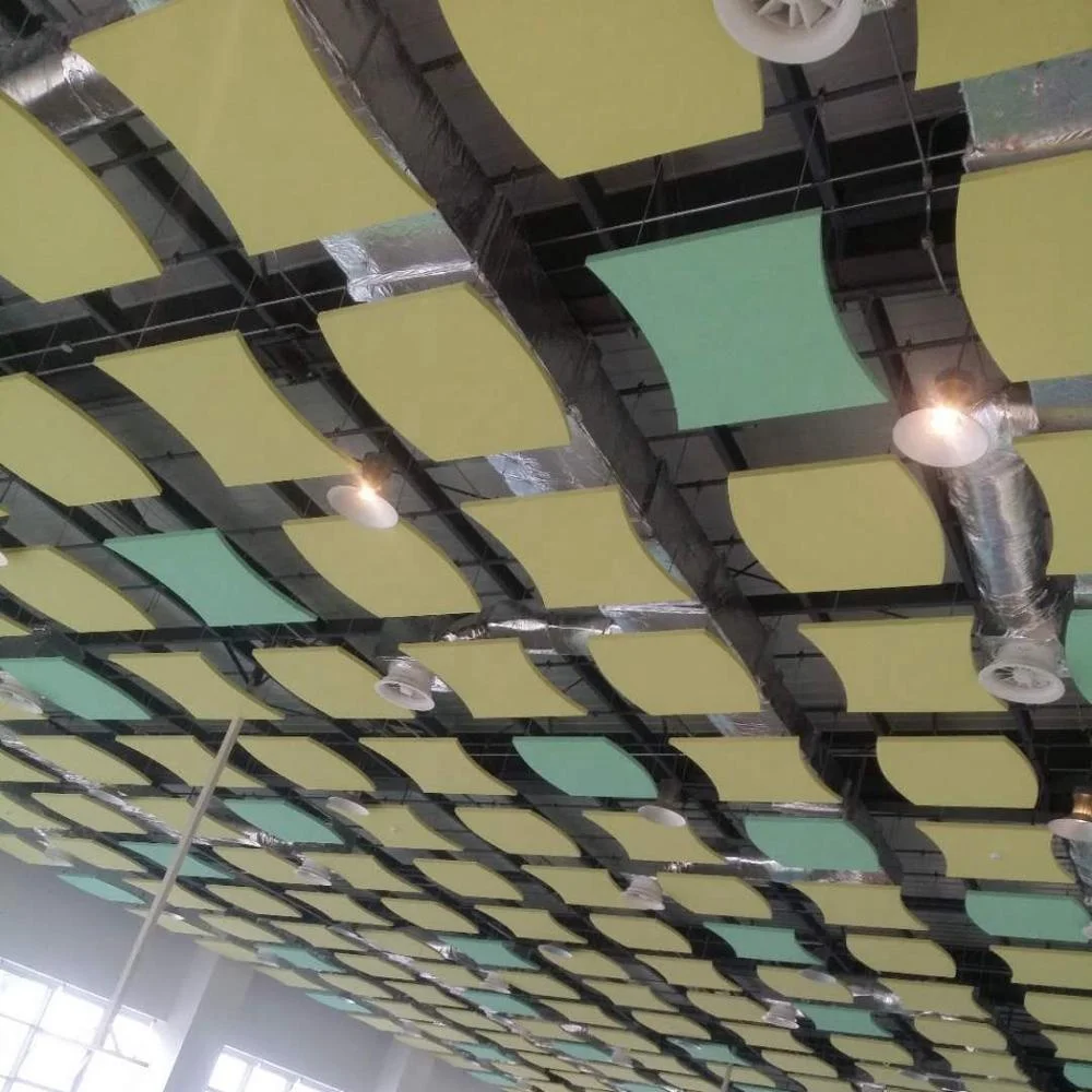 Bahan Panel Langit-langit Akustik Bentuk Cembung Cekung,Bahan Serat ...