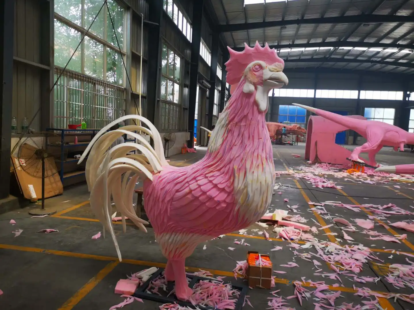 Mechanical Animal Animatronic Crowing Cock Rooster Models