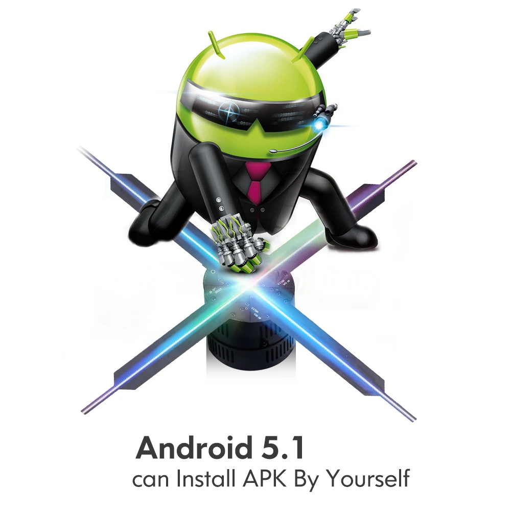 55*55mm Indoor Android 3d Hologram Led Fan 3d Holographic Hologram ...