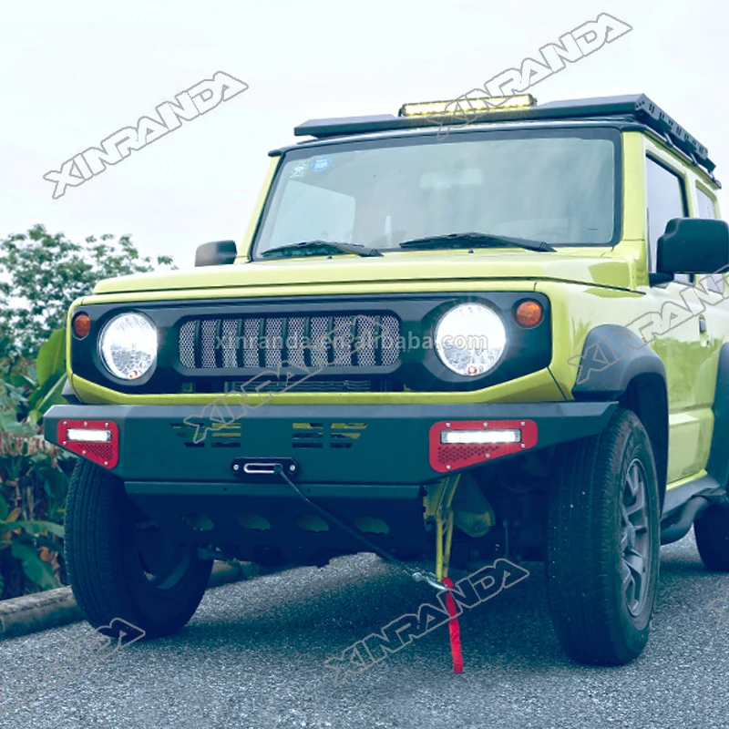 Jimny Jb74 Accessories Front Bumper Steel With Winch Mount Front Bumper For Suzuki Jimny Jb64 ...