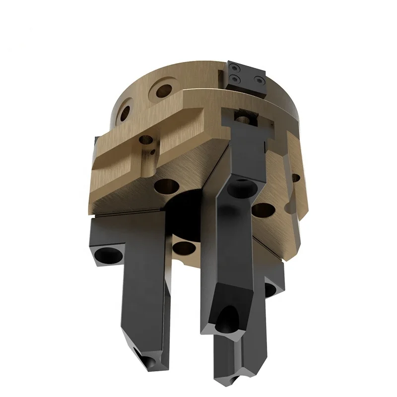 High Precision Parallel Claw Pneumatic Clamp Finger Two Pistons Low ...
