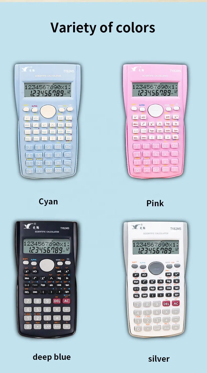 Two Lines Display Calculators with Battery and Calculator Function