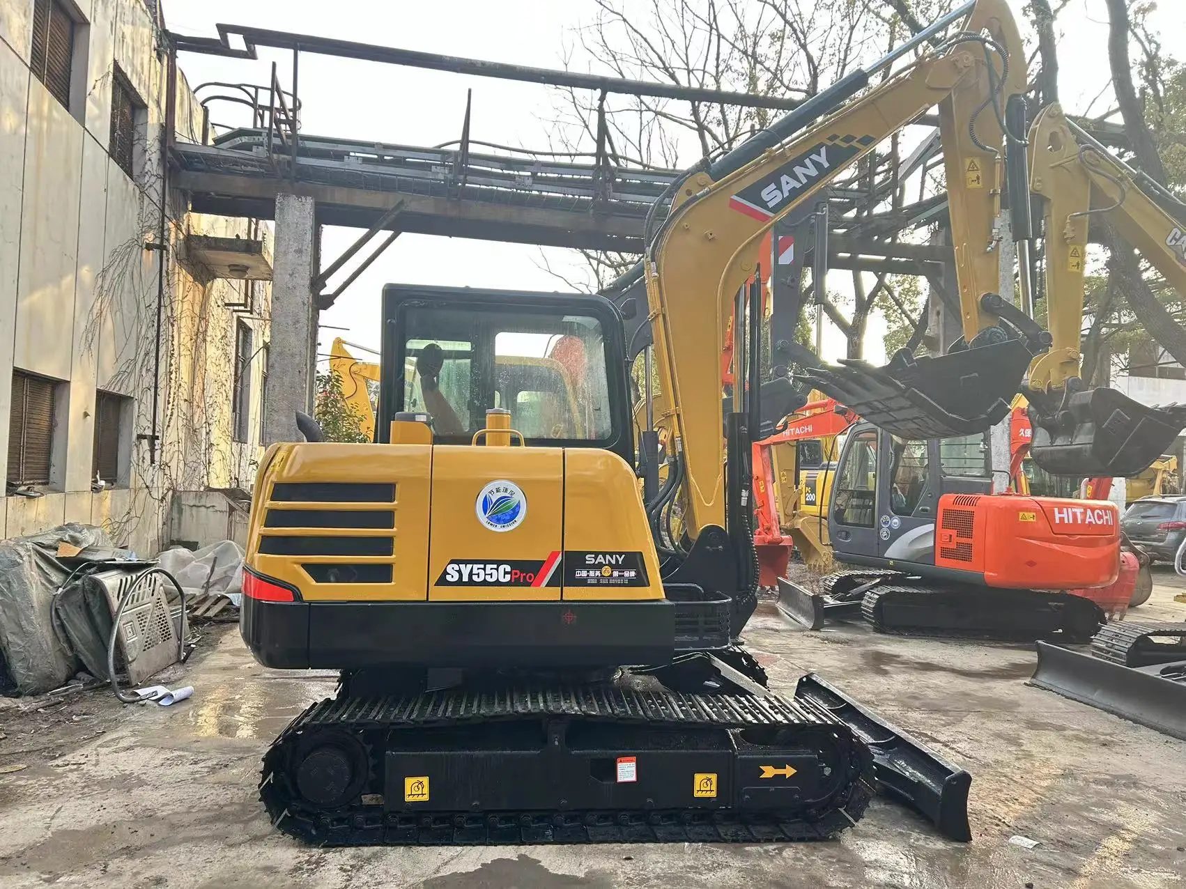 Used Mini Excavator Sany SY55 5ton Chinese Production Low Working Hours ...