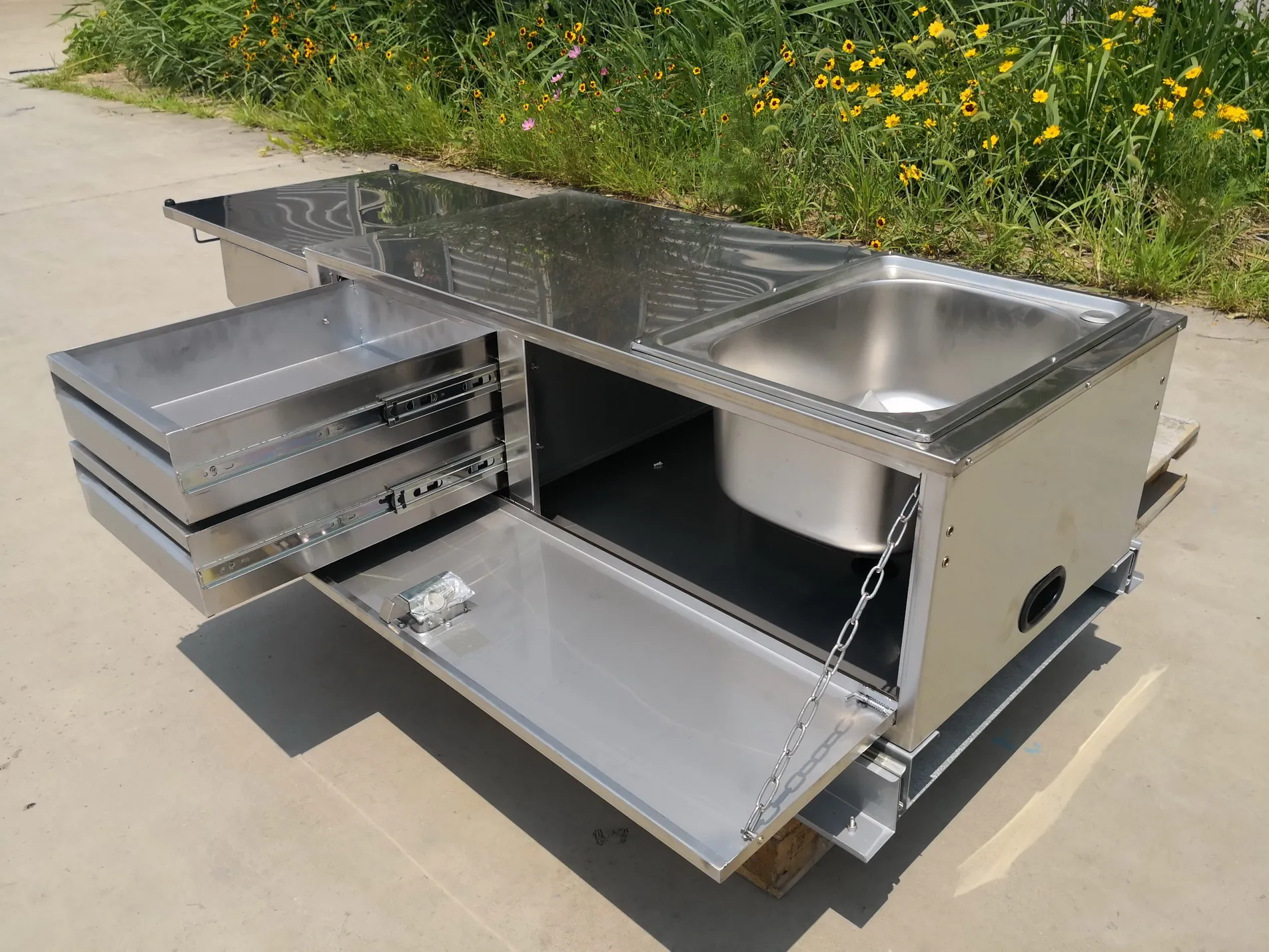 Rvs Caravan Slide Out Kitchen Sink Bench Camper Trailer Keuken - Buy ...
