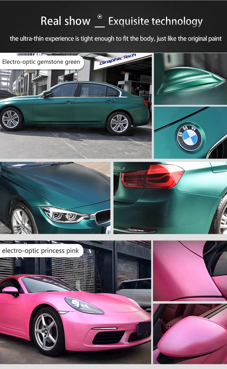 Super Bright Metal Diamond Magic Color Wrapping Film for Car