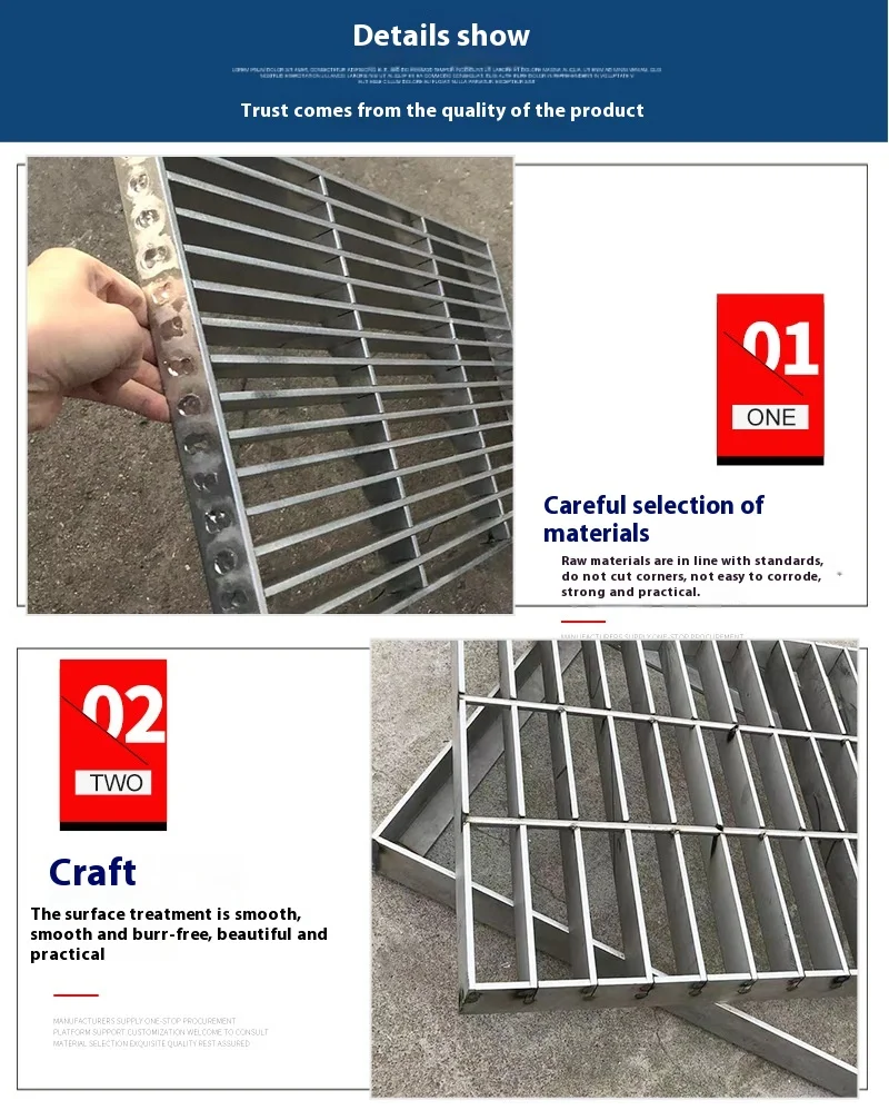 Industrial Stainless Steel and Aluminium Drainage Grille Rain Grate ...