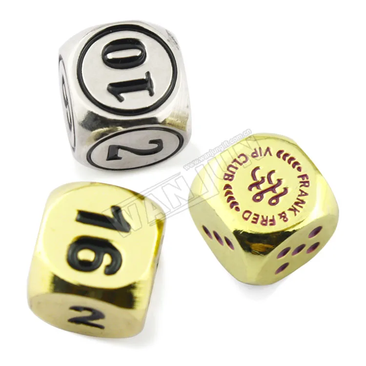 Wholesale Custom Printed Dice - Bulk Engrave Logo Metal Dice