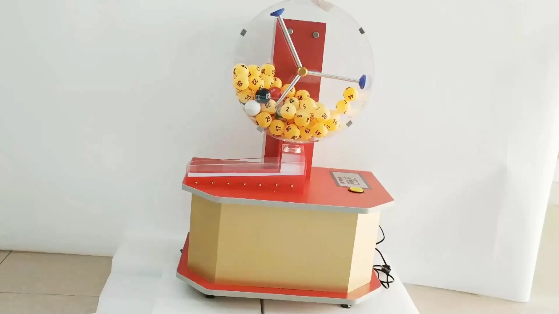 Gravity Pick Lotto Draw Air Mix Lottery Machine Colorful 4cm Ping Pong ...