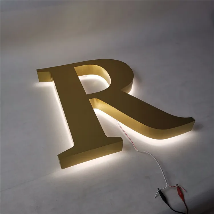 Led Retroiluminada De Metal Letras Del Alfabeto Tienda Logotipo ...