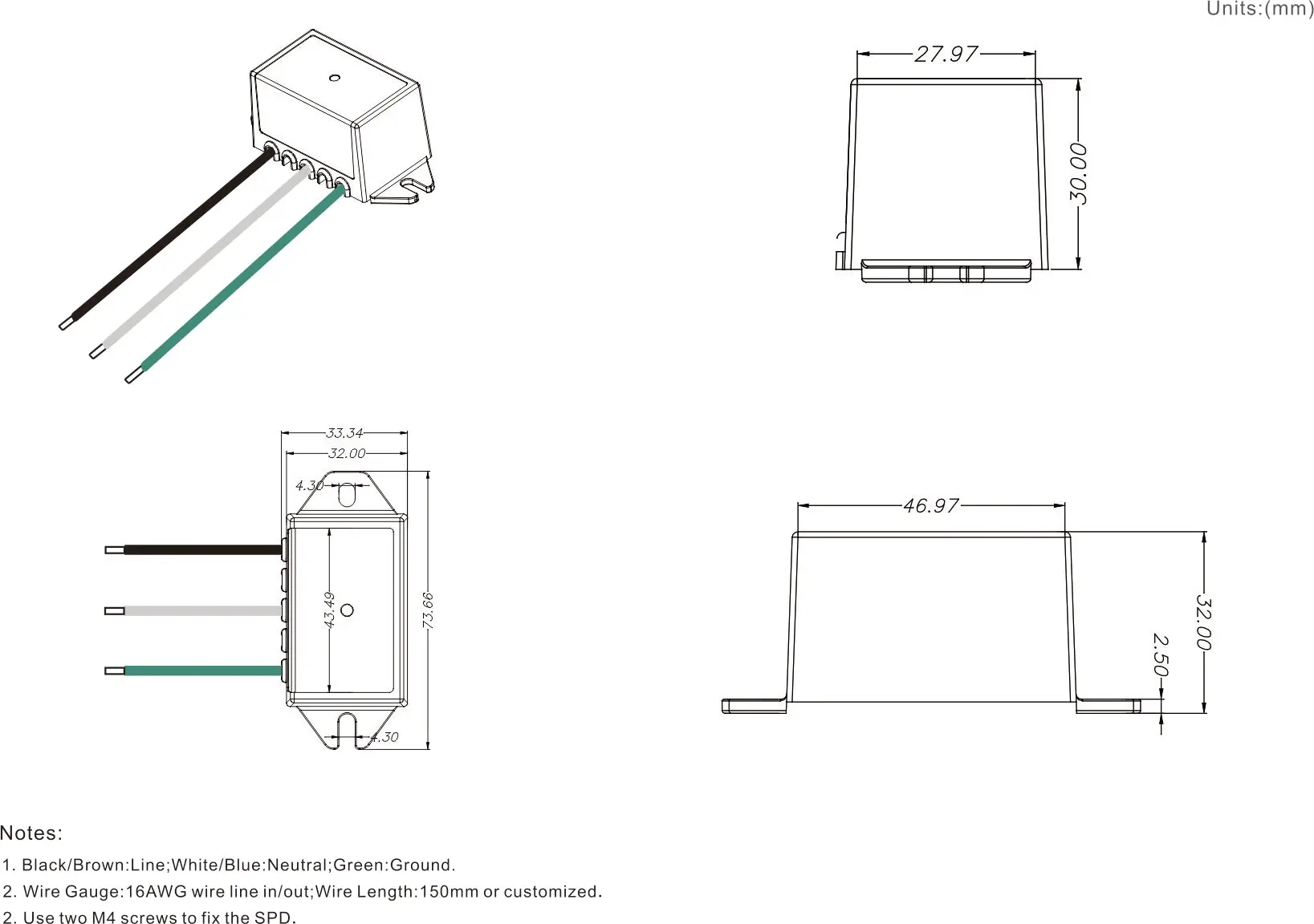 SPD 10ka 10kv Surge Protection for Outdoor LED Lighting