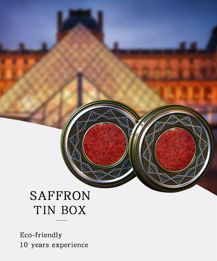 Wholesale 10g Saffron Metal Tin Container - Dubai Packaging for Gift ...