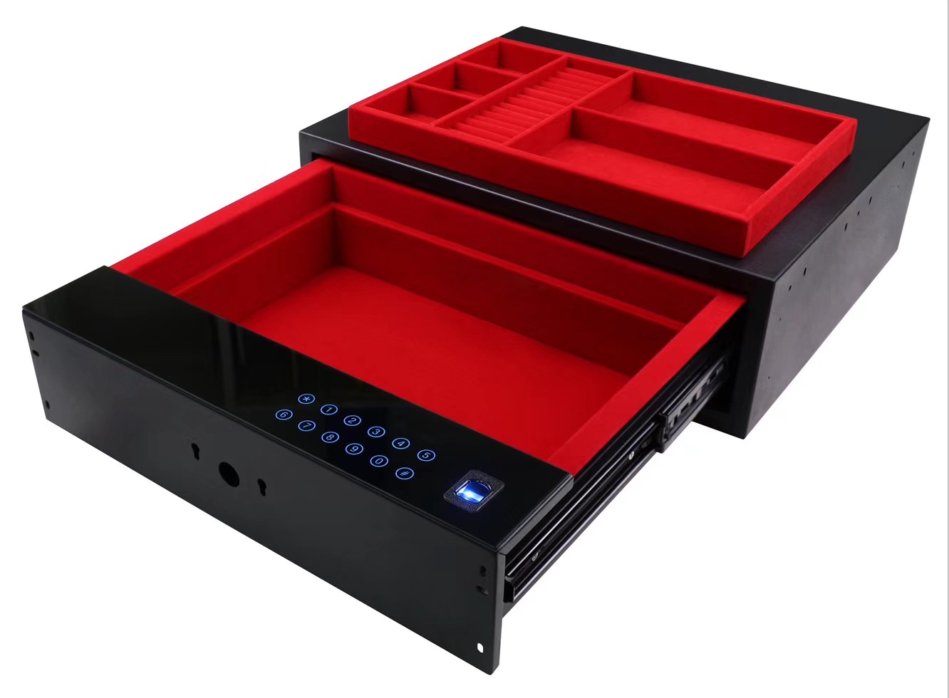 Safewell Custom Fingerprint Lock Hidden Drawer Safe Box Cash Jewelry ...