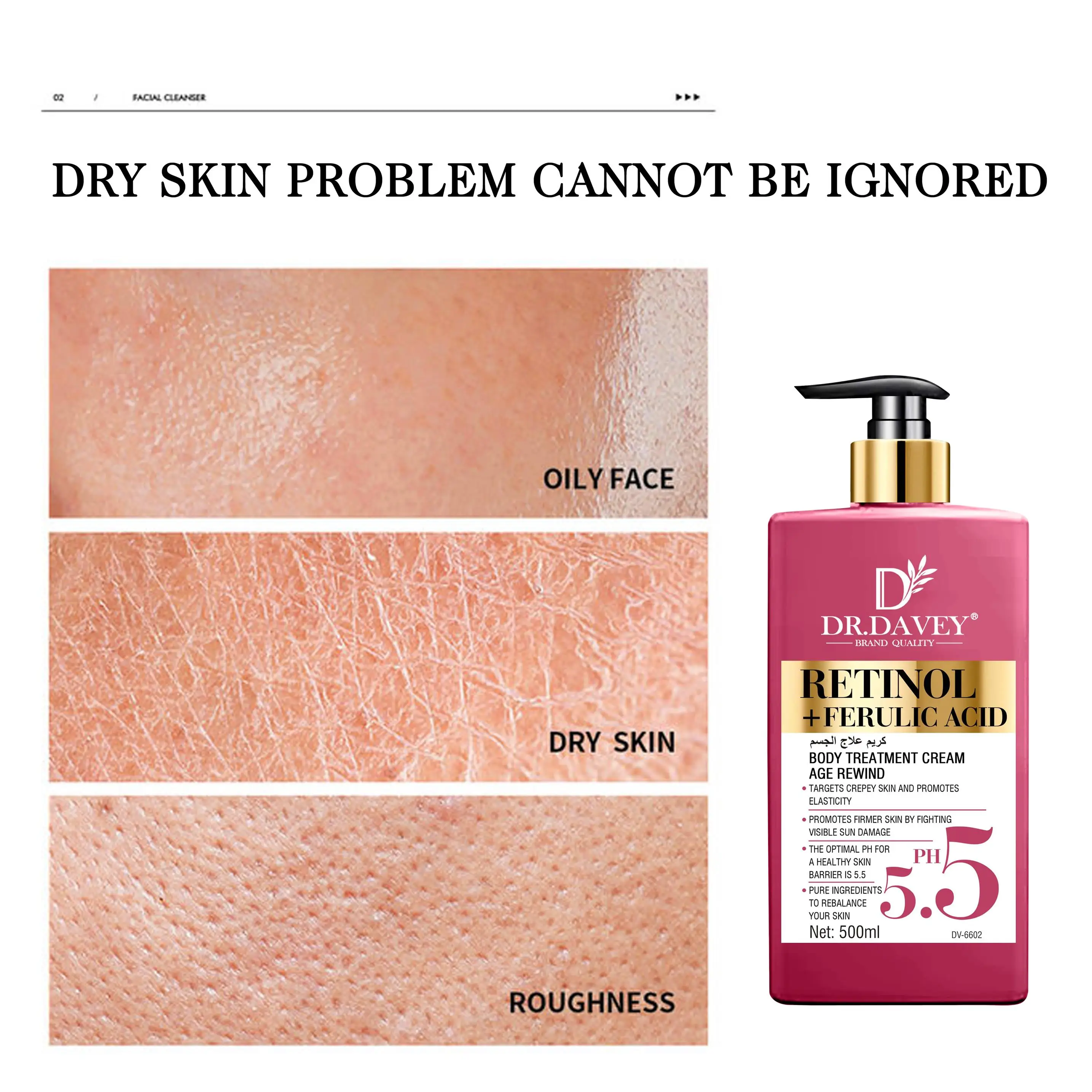 DR DAVEY Retinol+ferulic Acid Body Lotion - Smooth Whitening