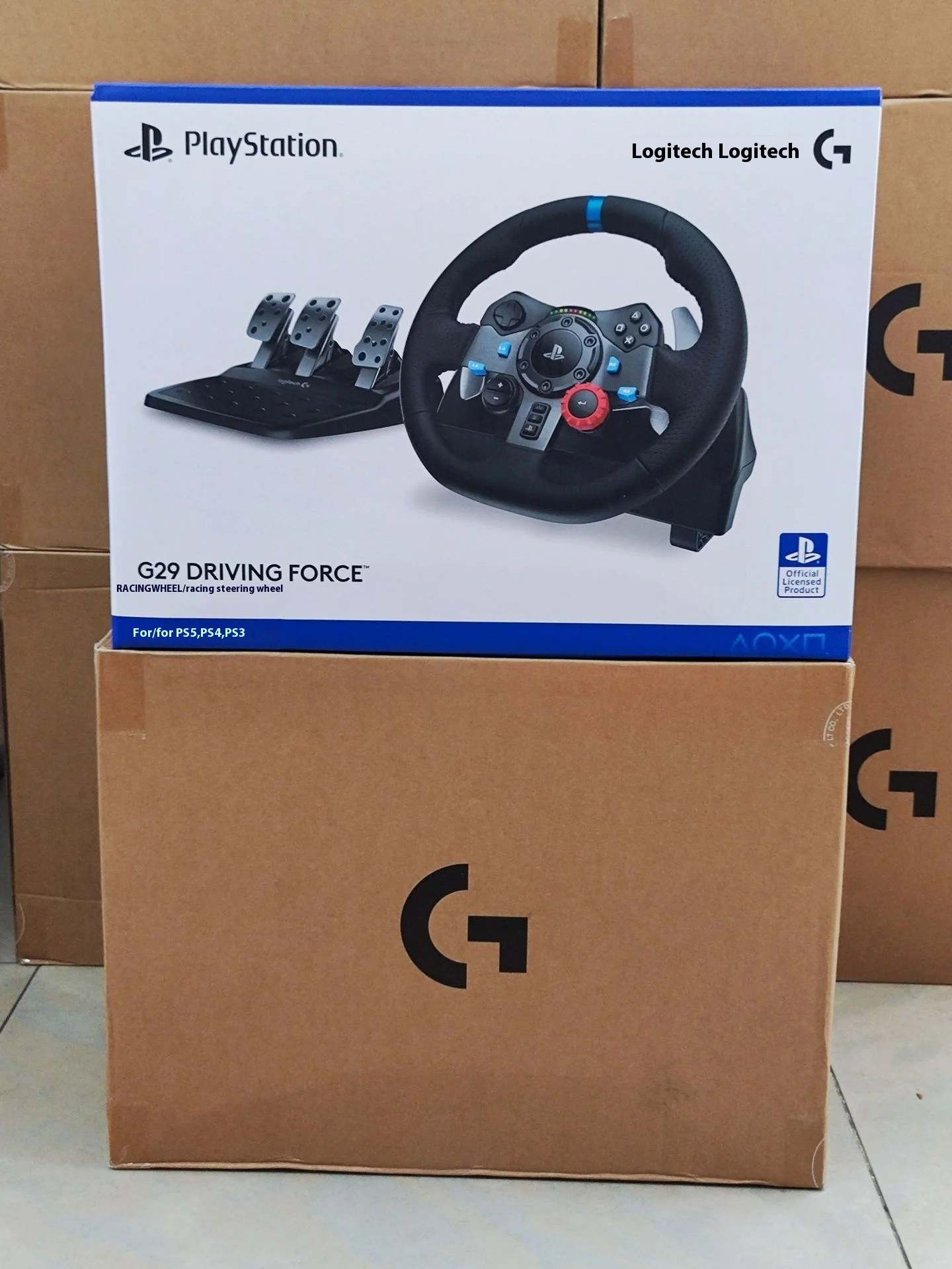 Logitech G29 Racing Wheel with Real Leather Pedals for PS4/5