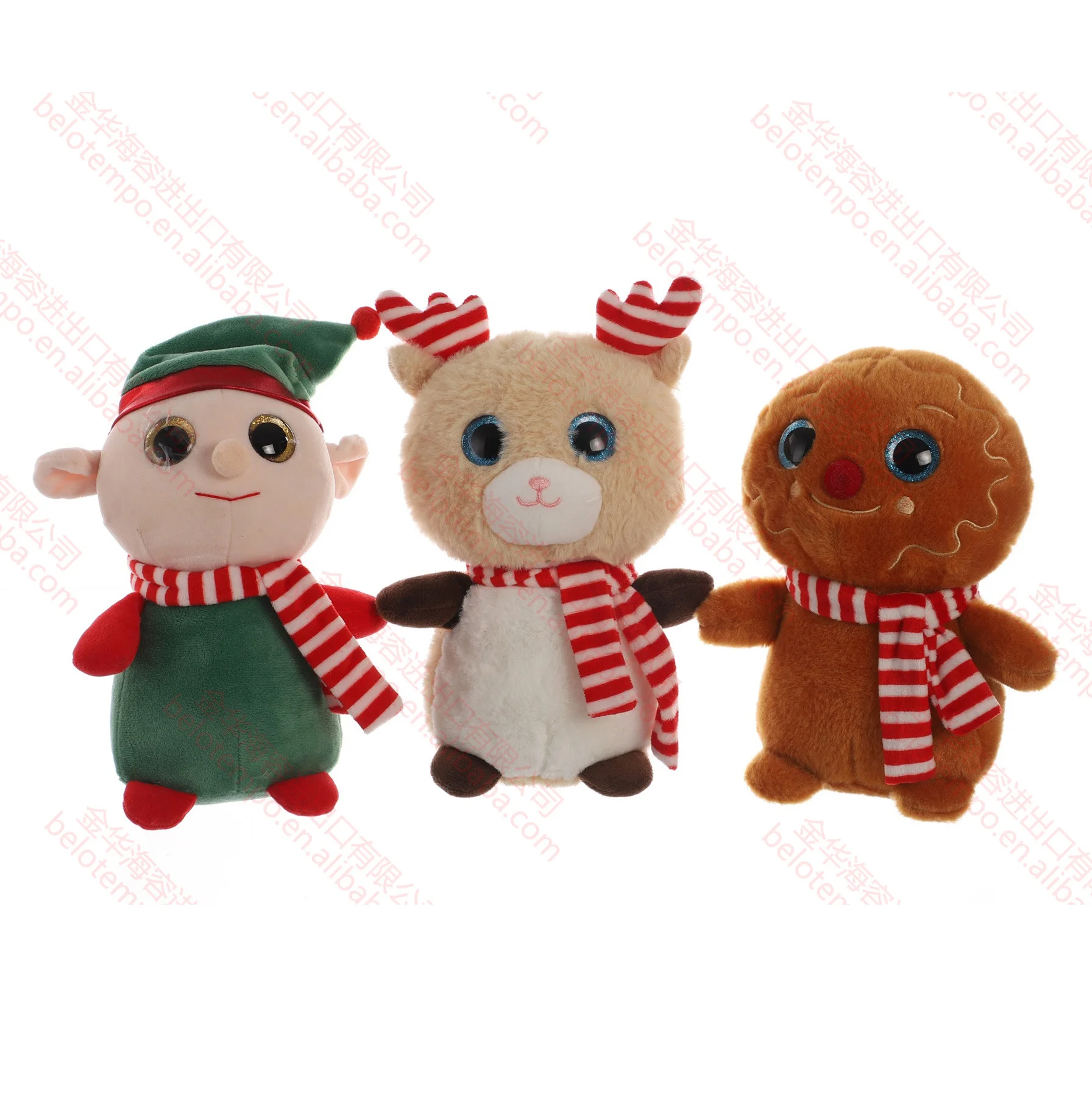 CPC Custom Wholesale Big Eyes Plush Christmas Elf Toy