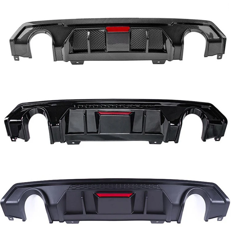 1set Car Exterior Parts Abs Rear Lip Rear Bumper Diffuser For Honda ...