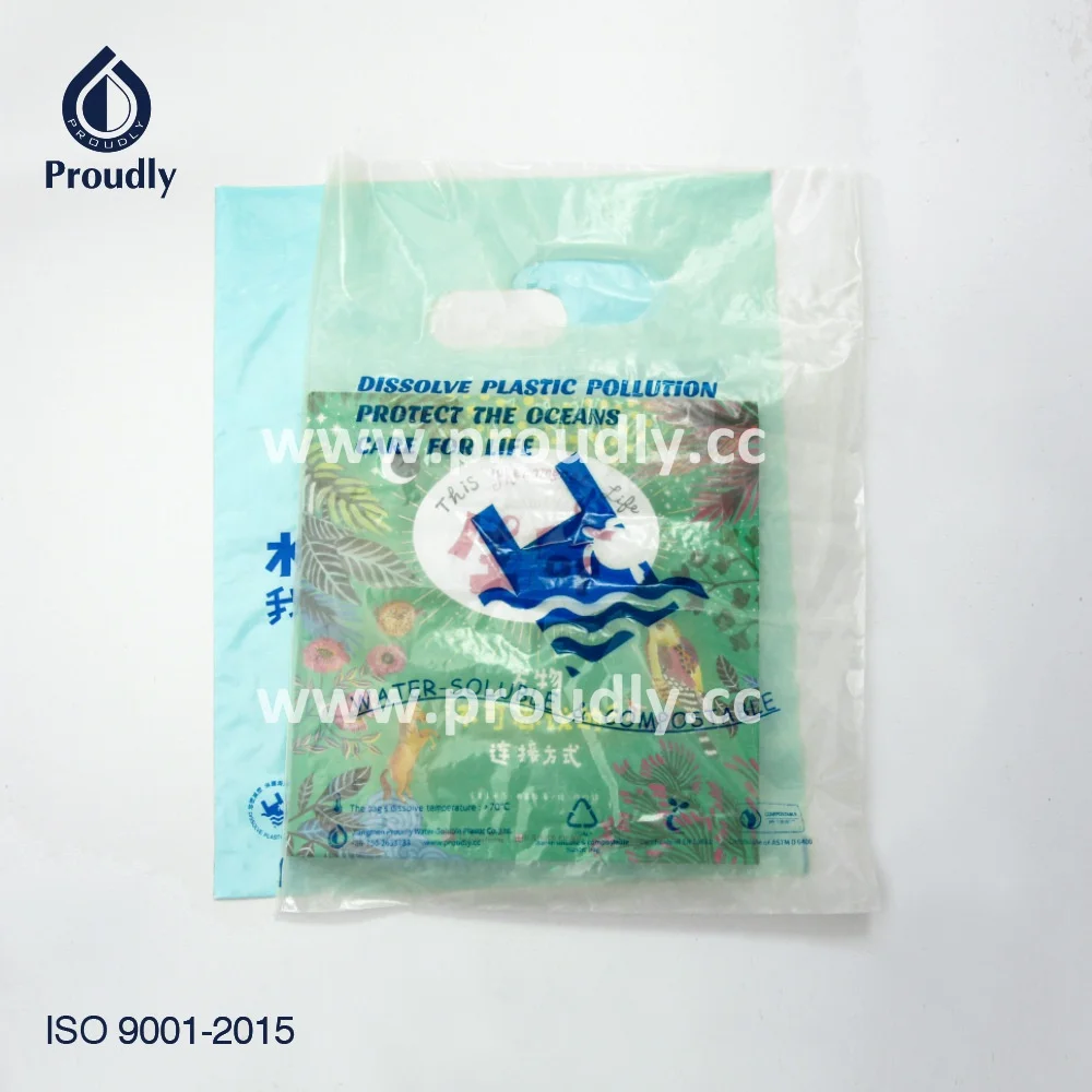 Pva Water Soluble Bag Custom 100% Compostable Biodegradable Plastic ...