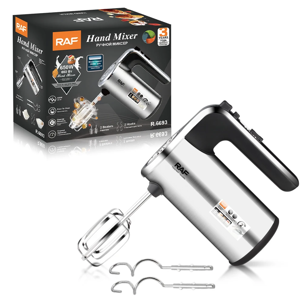 Stainless Steel Kitchen Mixer - 5-Speed Electric Hand Mixer