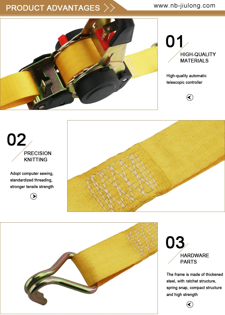 JIULONG Boat Automatic 50mm 1.5T Retractable Strap Cargo