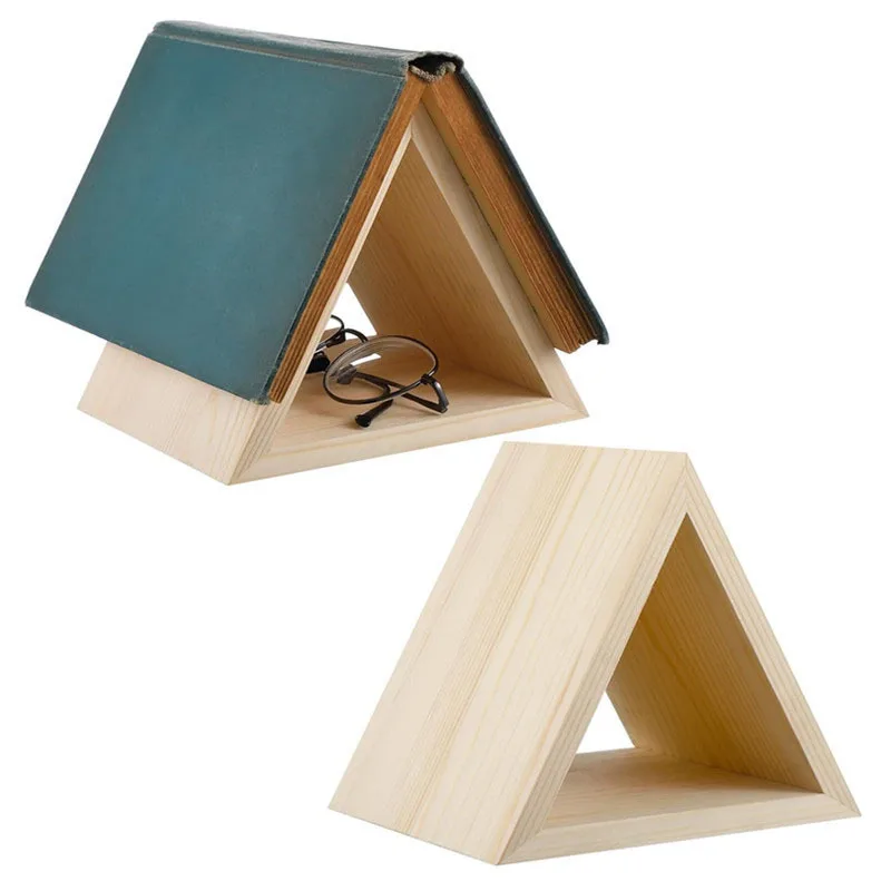 Wooden Triangular Bookshelf Portable Bookstand Bamboo Reading Bookshelf ...