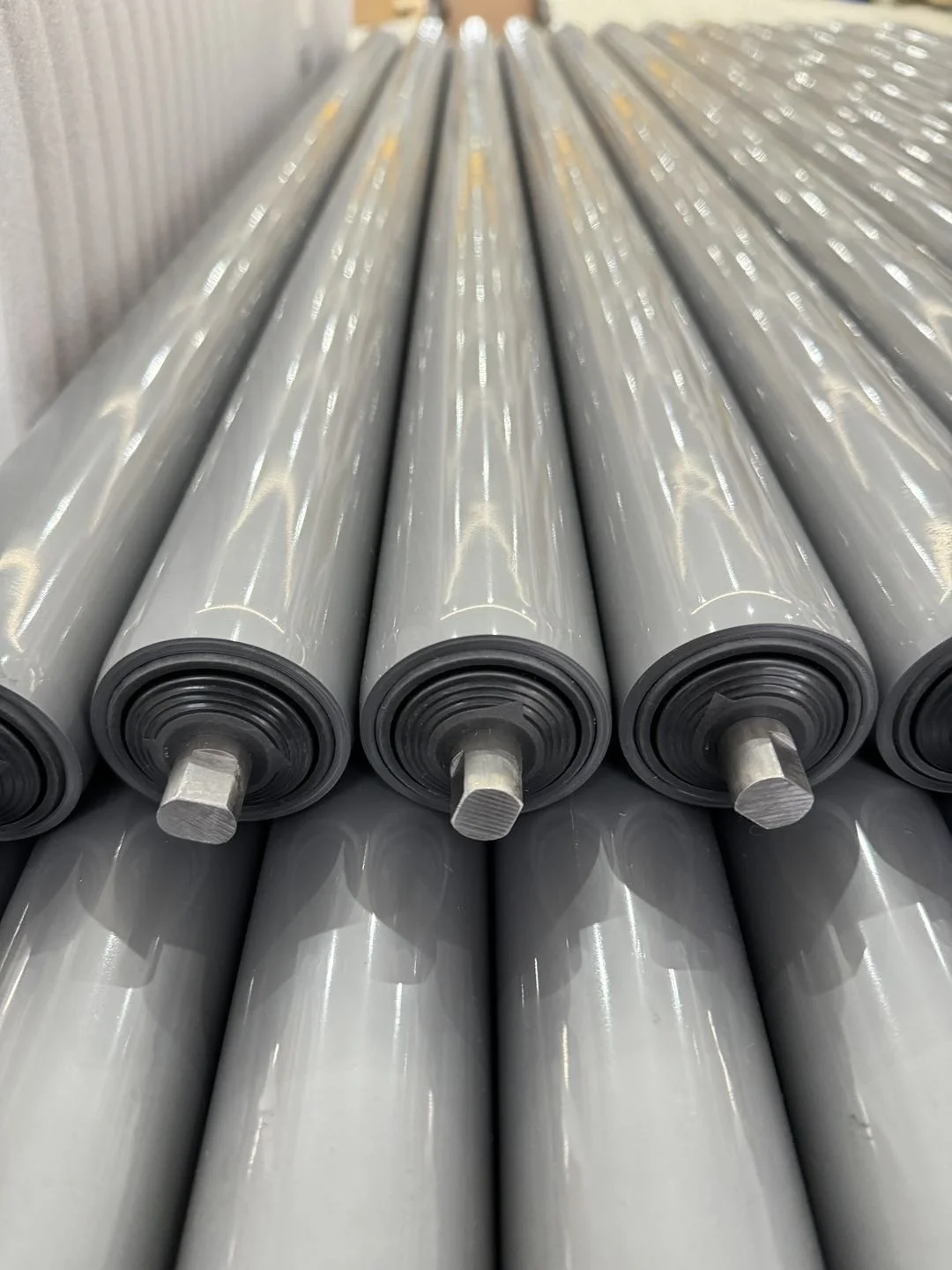 Conveyor Roller Pvc Steel Conveyor System Lefthand Connection Rubber ...