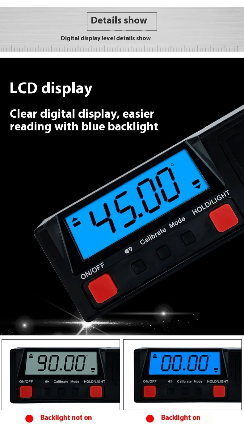 Digital Electronic Inclinometer Angle Meter Measuring Tool 360 Degree ...