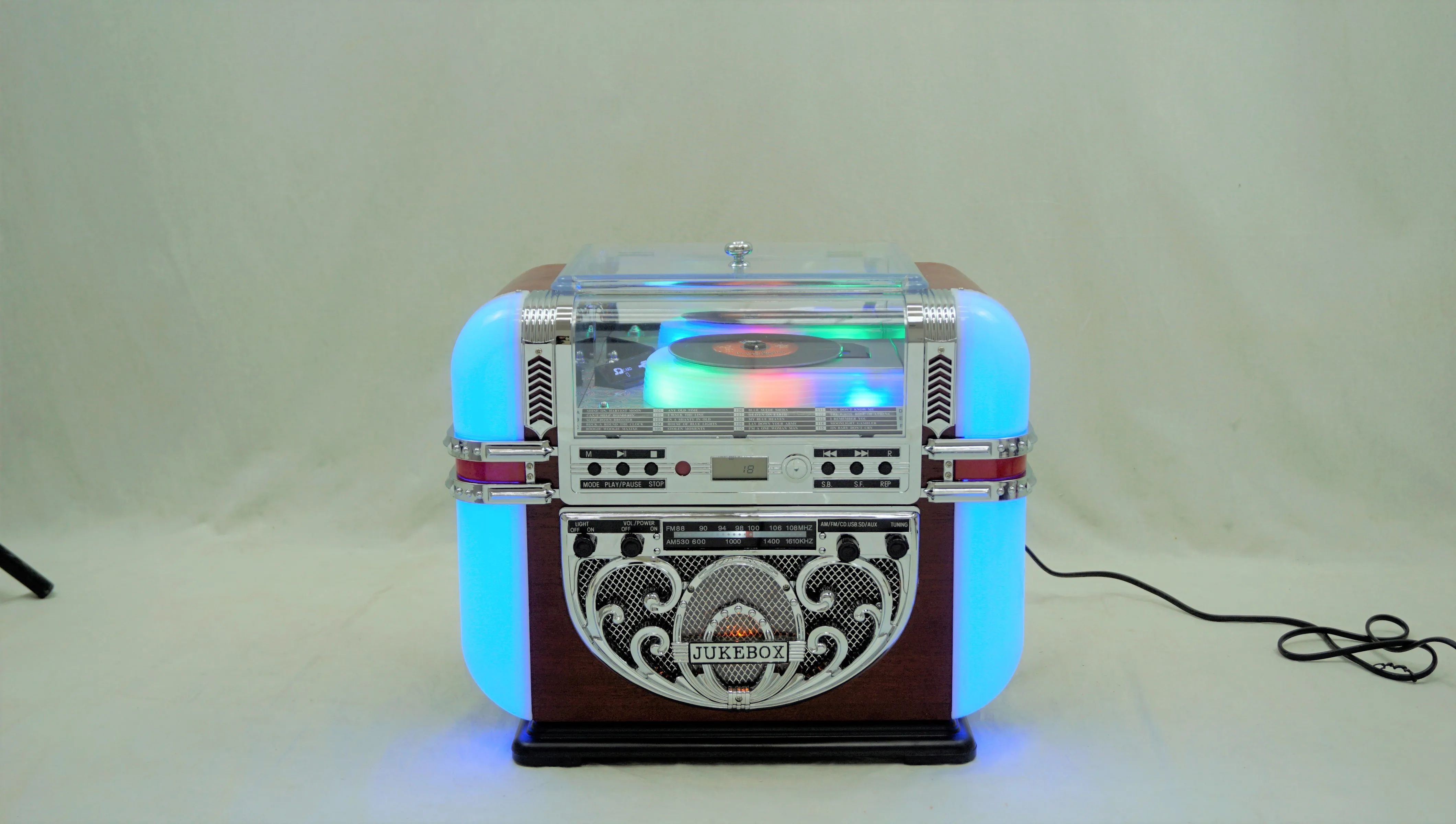 The Tabletop Jukebox Features A Rounded Rectangular Design,Allowing For ...