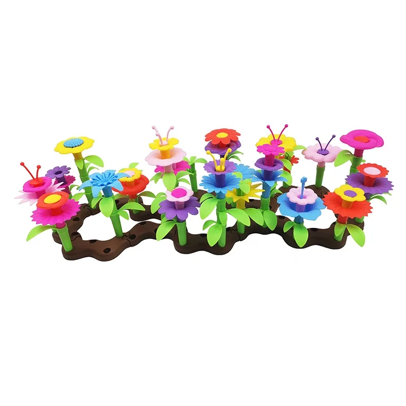 Plastic Colorful Garden Flower Toy 2021 Hot Sale 104pcs Other ...