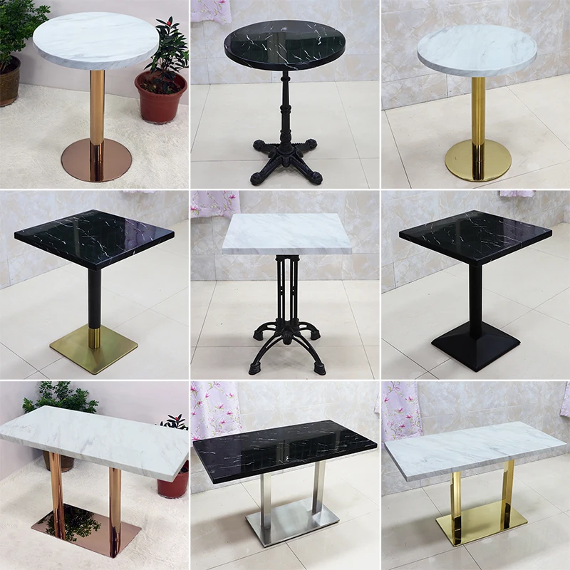 Modern Dining Round Marble Wood Cafe Restaurant Tables And Chairs - Buy ...