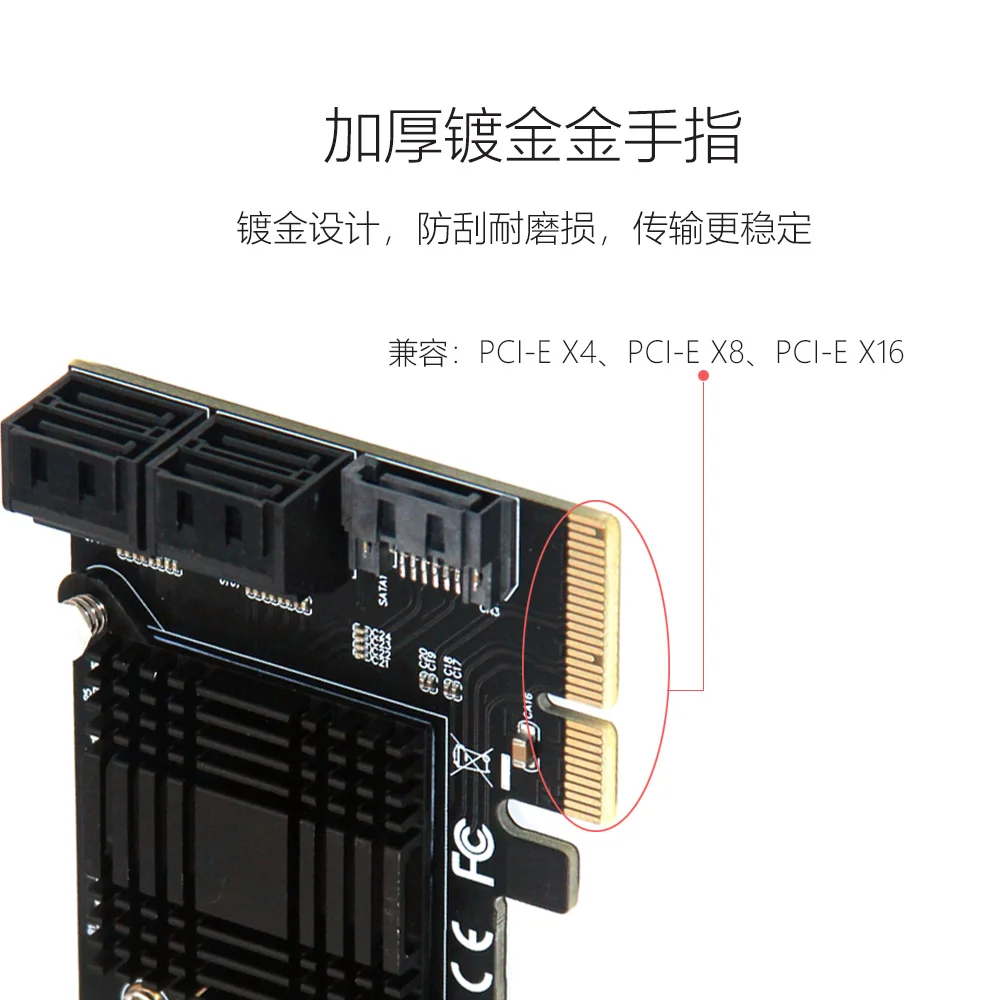 Add On Cards Pcie Sata Controller Pci-e Sata Hub/card Pcie To Sata 3 ...