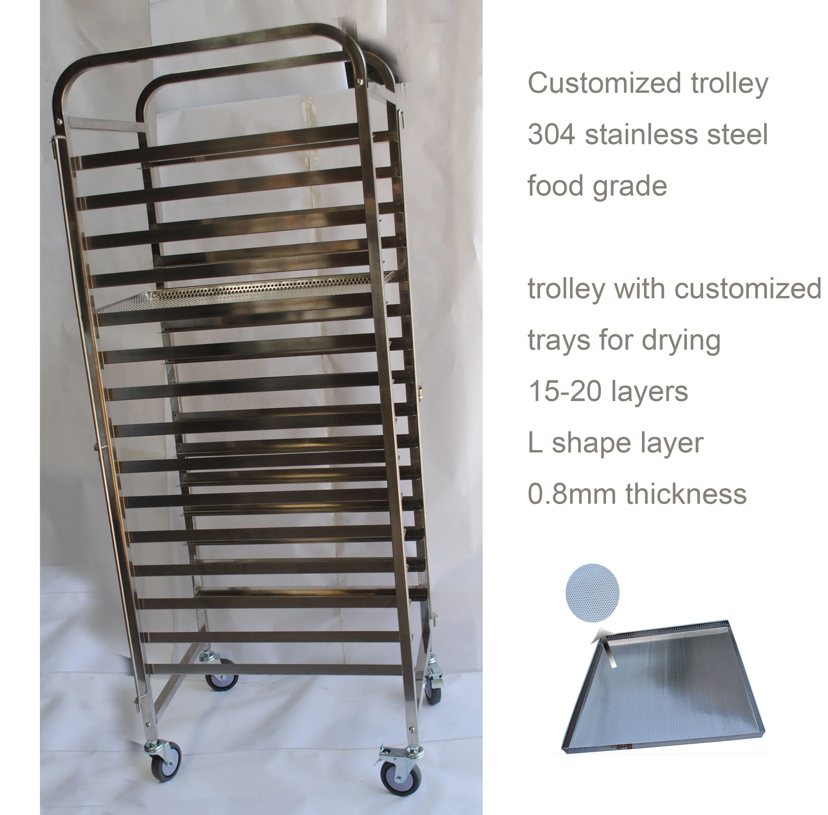 Baking Tray Trolley / 20 Tray Trolley For Freezing And Cooling Systems ...