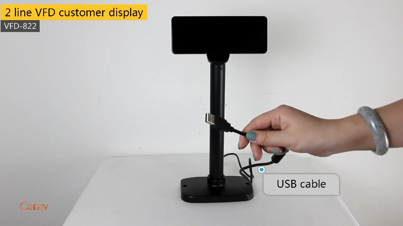 Full Flat Dot Matrix Usb Mini Cable Pos Lcd Pole Customer Vfd Display ...