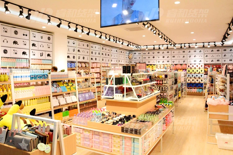 High Quality Miniso Daiso Shelf 1dollar Gifts Store Gondola Shelving ...